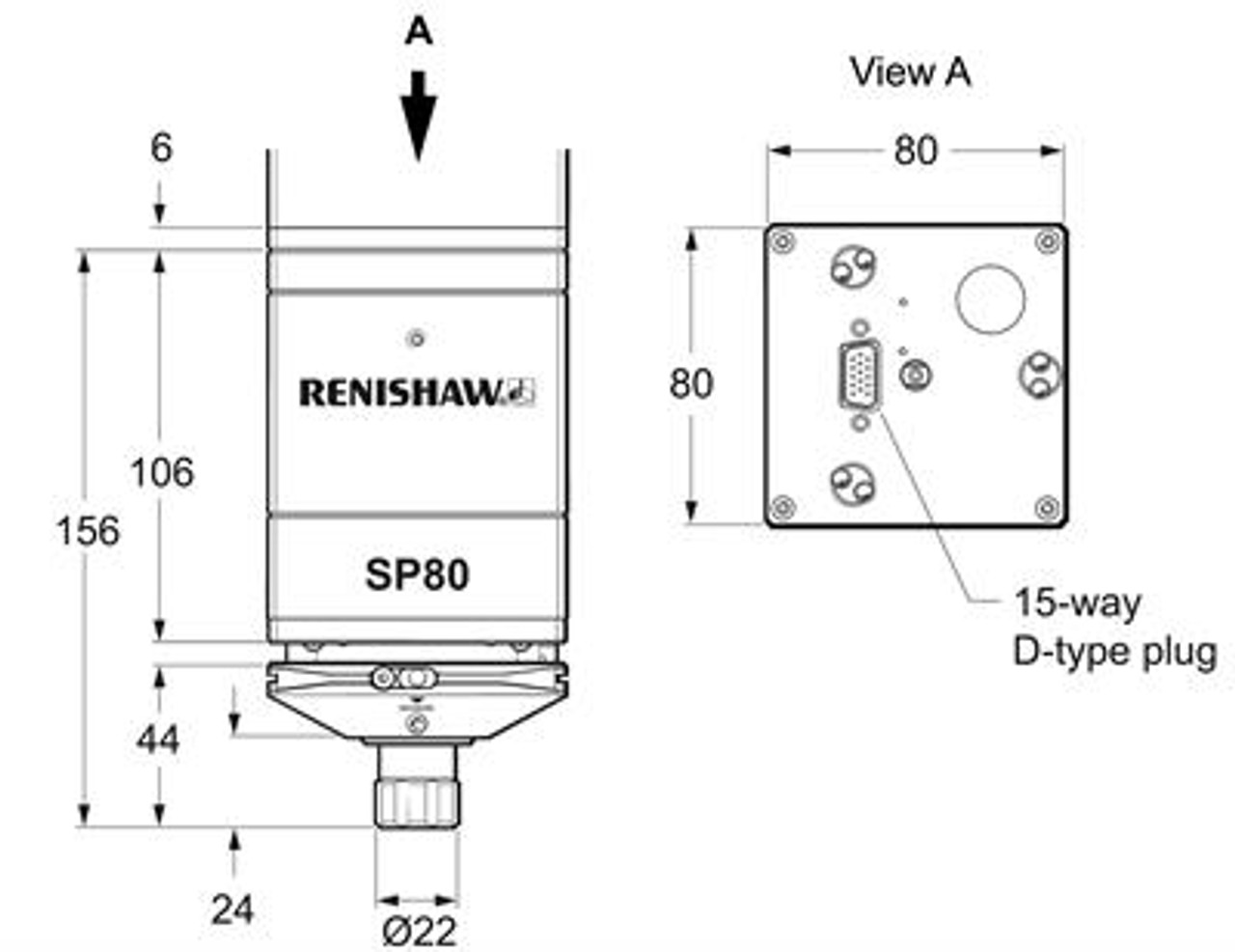 Датчик Renishaw SP80 Kit 1 A-2238-0700 - E5Tech